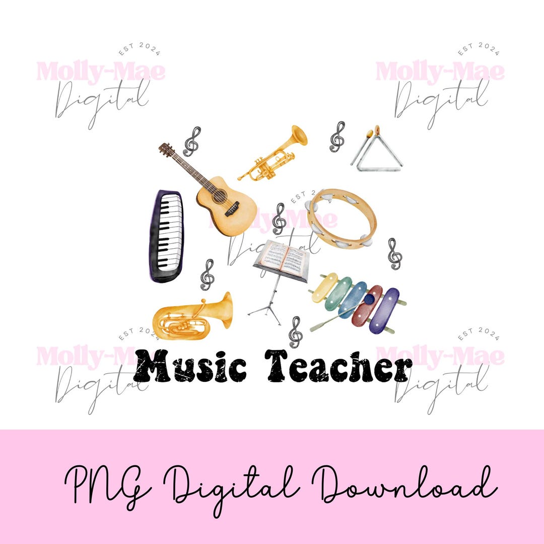 Music Teacher PNG Files Digital Downloads Instant Download Teacher ...