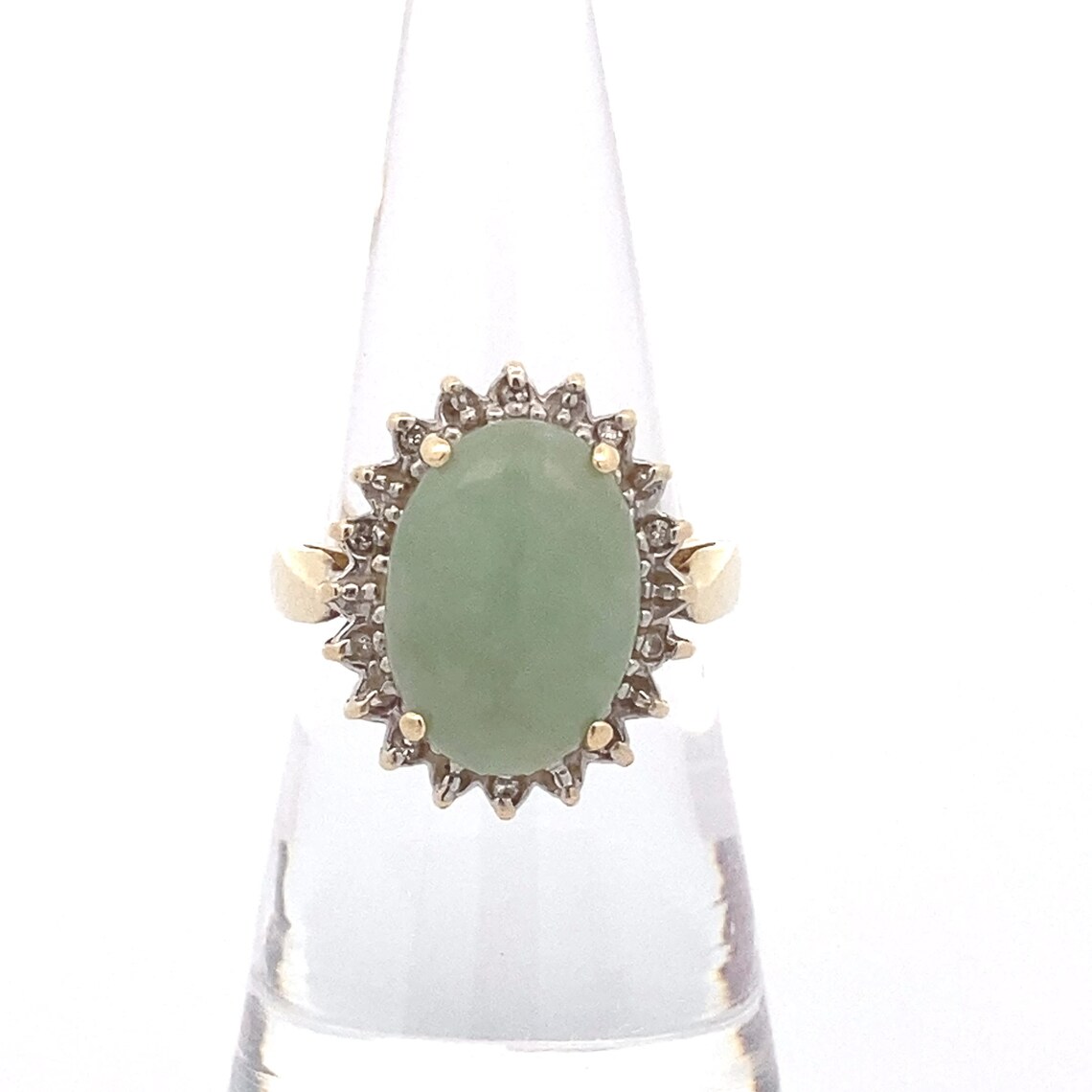 Jade Oval 14k Gold Ring - Etsy