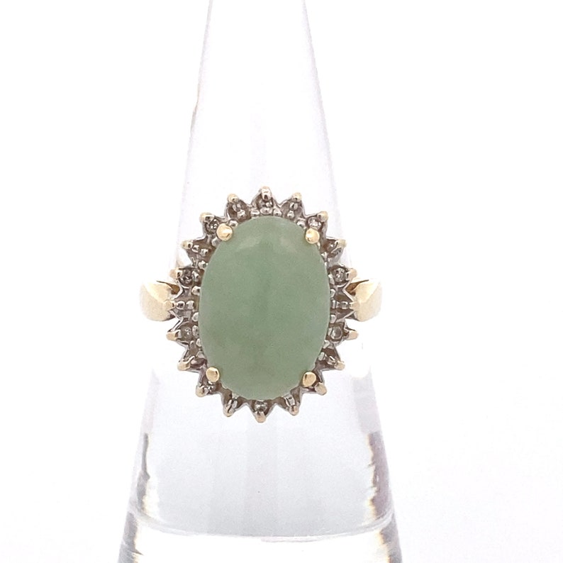 Jade Oval 14k Gold Ring - Etsy