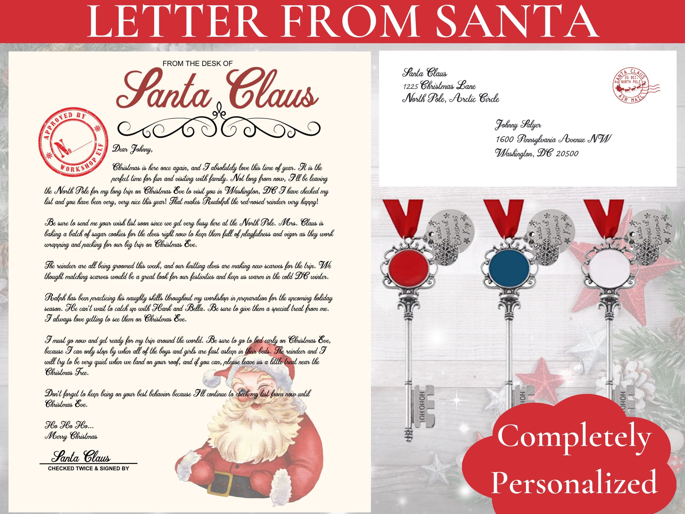 Personalized Santa Claus Letter 2023, Letter From the North Pole, Santa ...