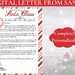 DIGITAL/PRINTABLE Editable Template Letter From Santa, Custom Santa ...