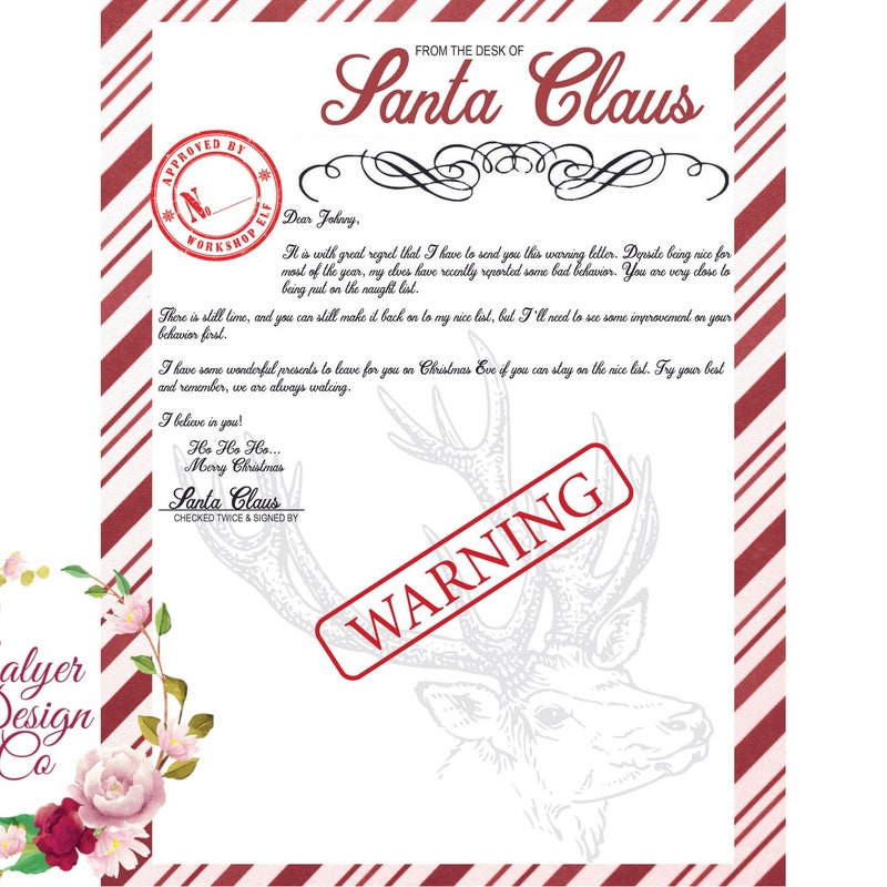 Santa Claus Letter - Etsy