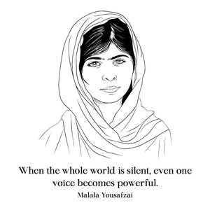 Malala Yousafzai Quote Poster - Etsy