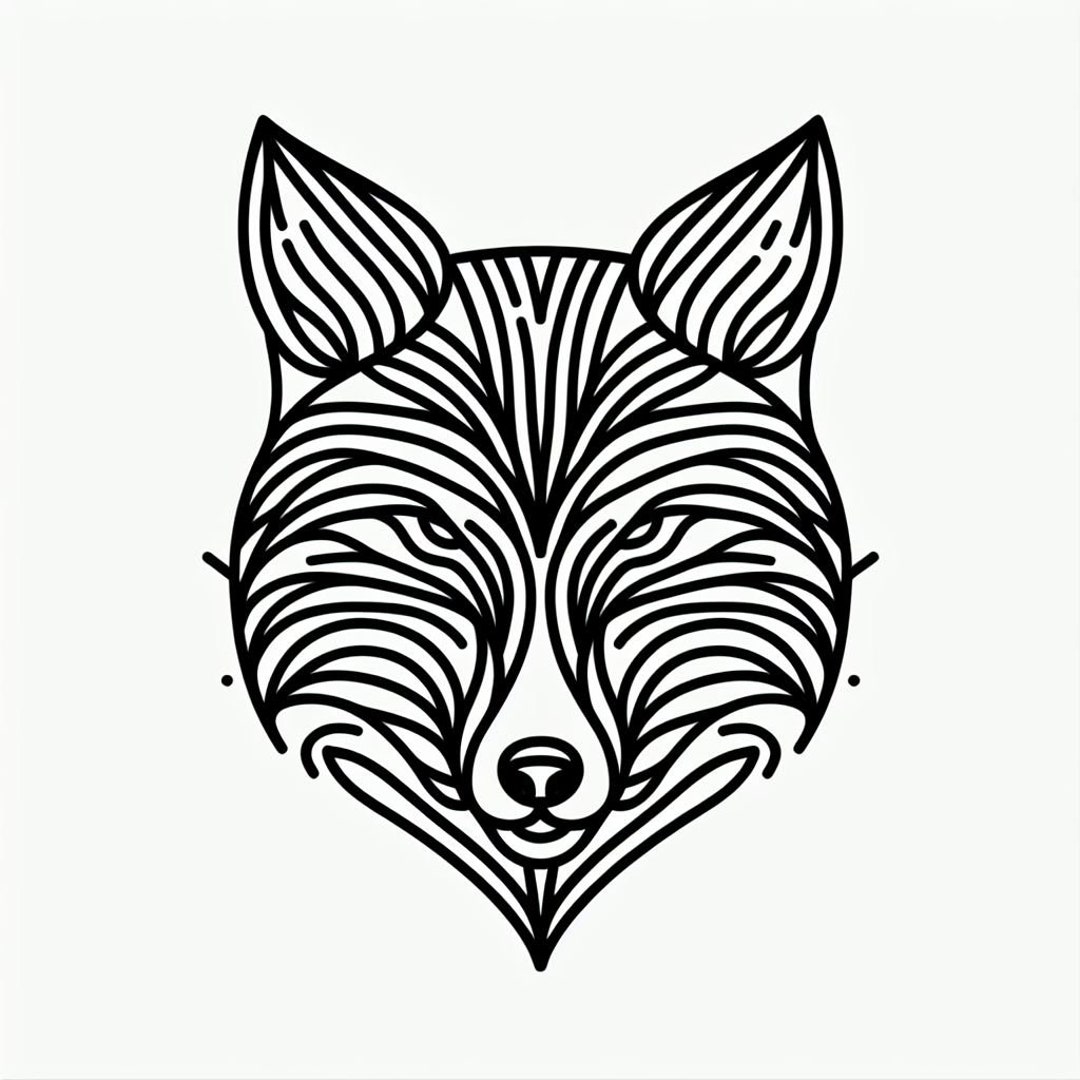 Fox Single Line Download SVG, PNG, JPG Digital Download - Etsy