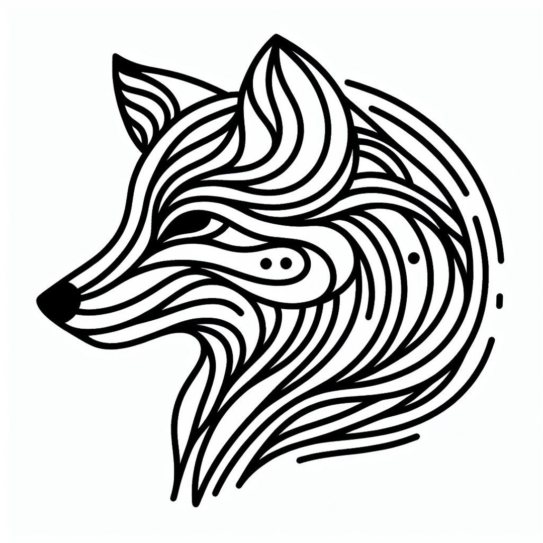Fox Single Line Style Download SVG, PNG, JPG Digital Download - Etsy