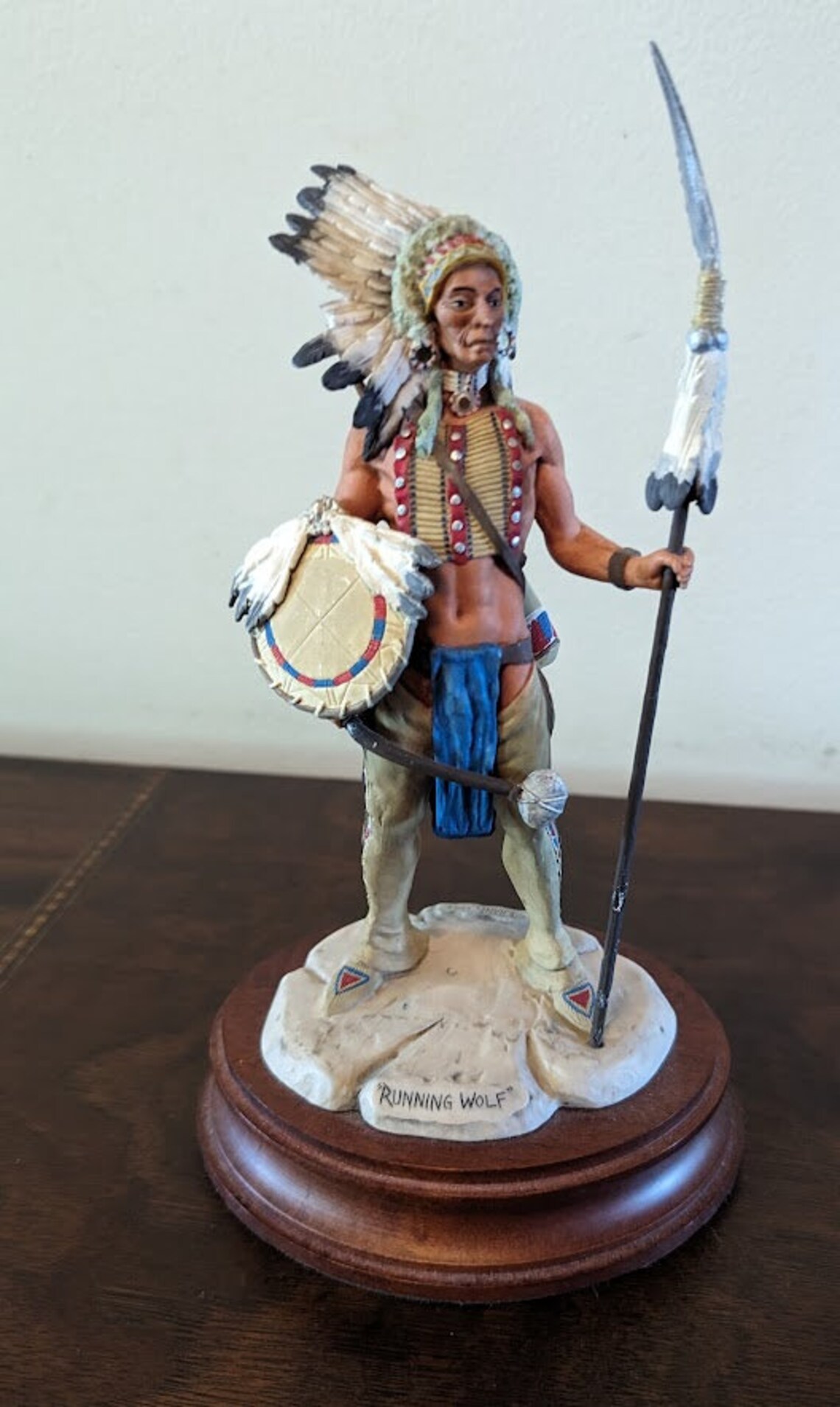 Native American Border Fine Arts DON POLLAND Sculpture Running Wolf Ltd ...