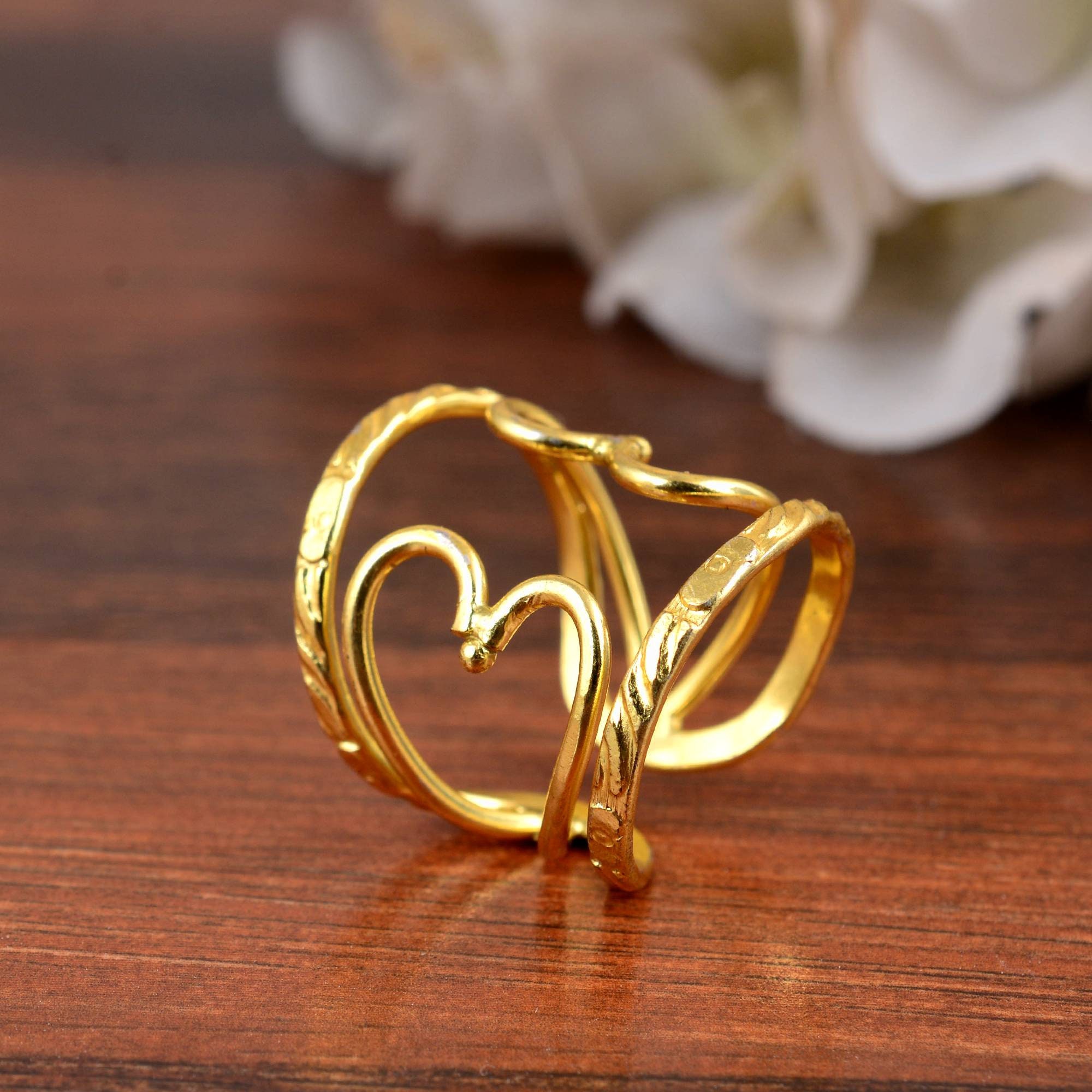 Heart Arthritis Ring, Splint Knuckle Ring, Sterling Silver Ring, Splint ...