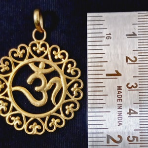 Ohm Symbol Pendant | Yoga Pendant | Gold Meditation Necklace ...