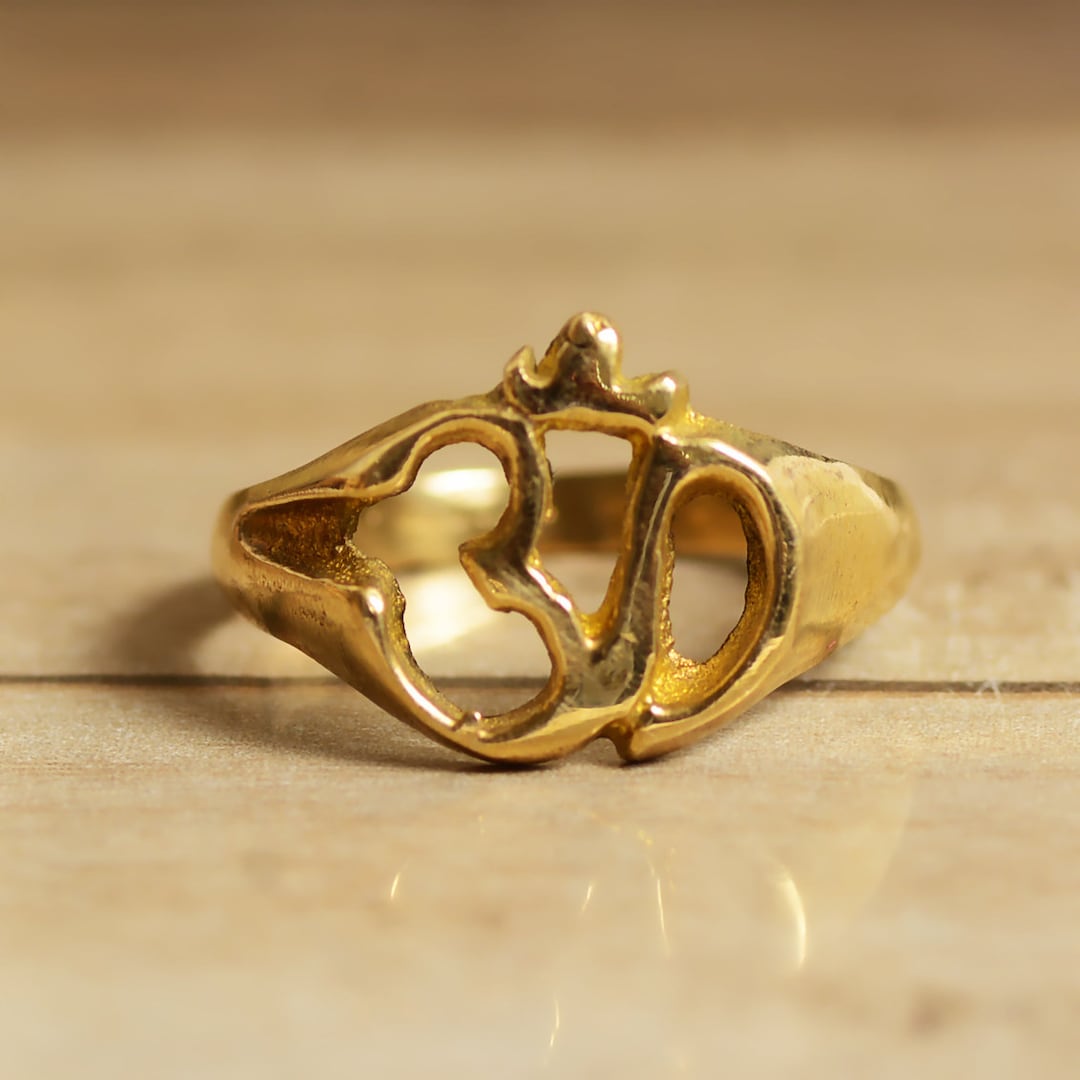 Om Ring, Yoga Ring, Boho Ring, Spirit Ring, Unique Ring, Vintage Ring ...