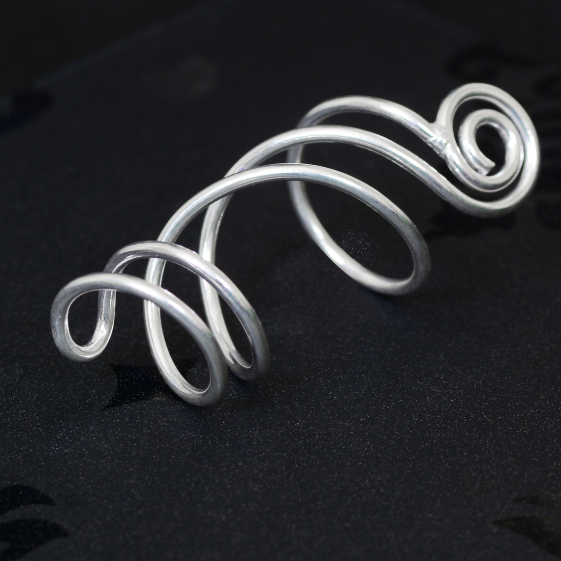 Handmade Spiral Wrap Ring: Adjustable Sterling Silver & Brass Boho ...