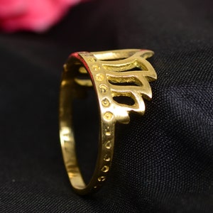 SALE Sterling Silver Lotus Crown Ring / Lotus Flower Ring / Divine ...