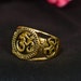 Solid Gold Om Ring, Handmade Ring, Brass Ring, Buddhist Ring ...