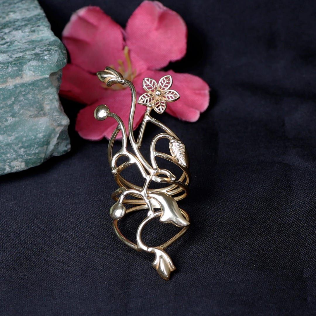 Flower Arthritis Ring, Finger Splint Ring, Handmade Ring, Knuckle Ring ...
