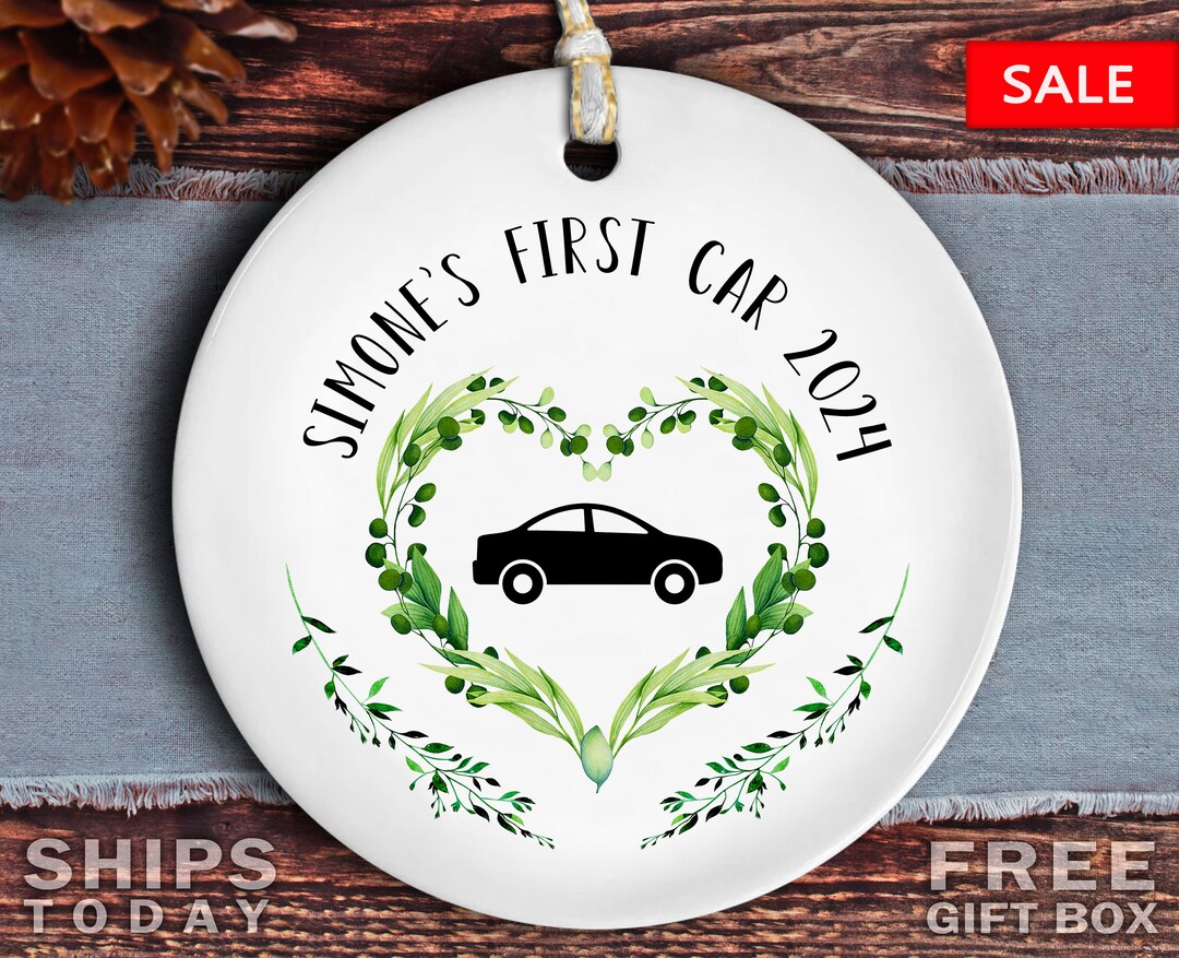 Personalized New Car Ornament, My First Car Christmas, Driving Ornament ...