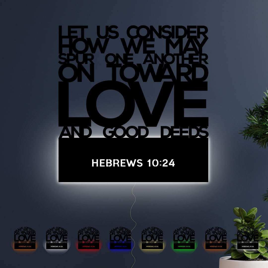 Bible Verses Multi Color LED Wall Decor With Remote Control&power ...
