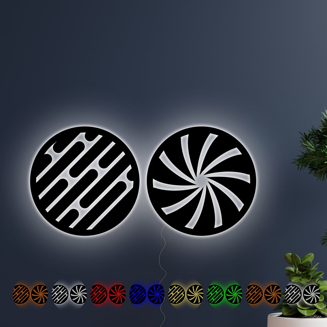 Abstract Multi Color LED Wall Decor With Remote Control&power Adapter ...