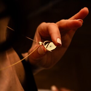 Personalized Evil Eye Fidget Necklace Spinner Jewelry, Handmade Dainty ...