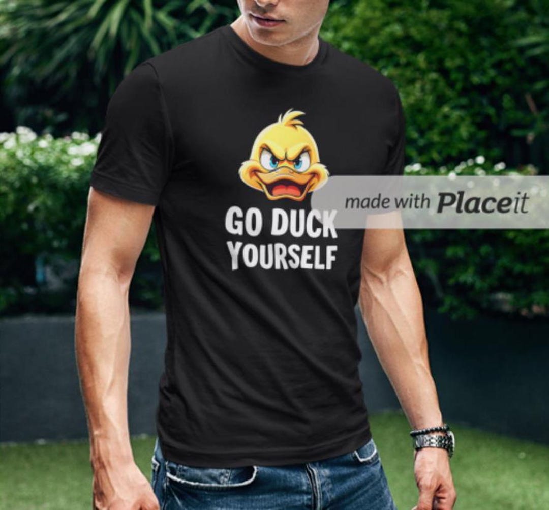Go Duck Yourself - Unisex Softstyle Funny Angry Duck T-shirt - Etsy