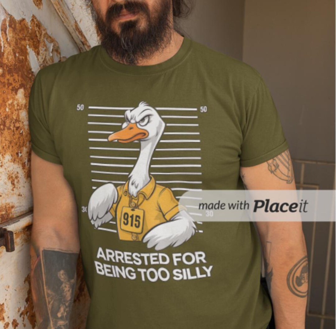 Silly Goose Mugshot (arrested for Being Too Silly) - Unisex Softstyle ...
