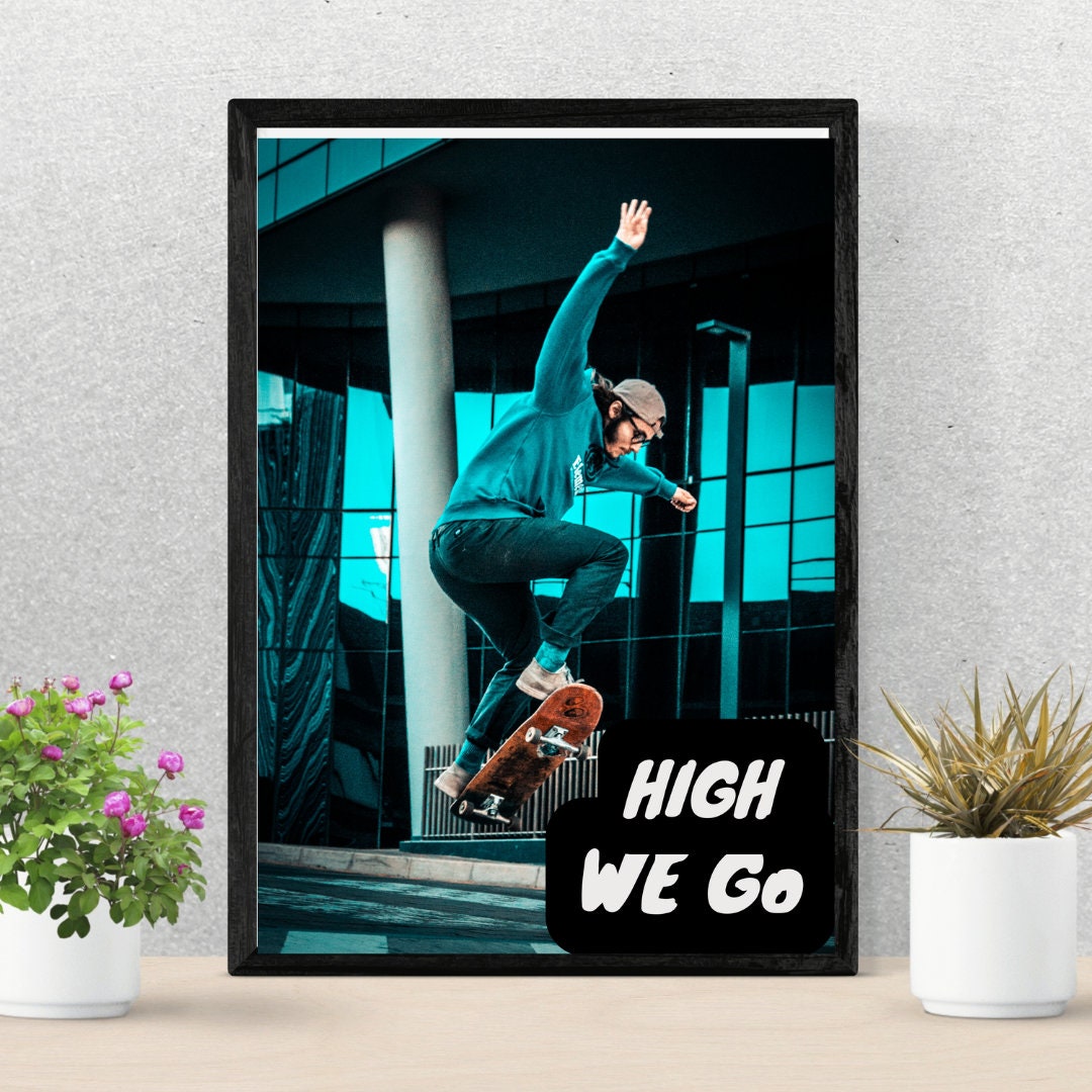 Printable Skateboarding Wall Art Poster Vintage Wall Art - Etsy