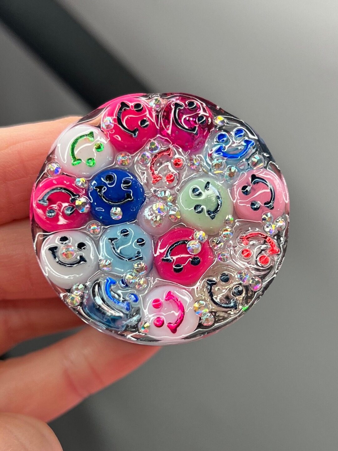 Smiley Collection Phone Grips Custom Hand Poured Epoxy Resin - Etsy