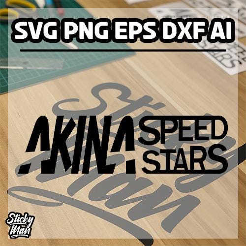 Akina Speed Stars SVG, EPS, DXF Files and More! - Etsy
