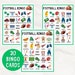 Football Bingo, 30 Football Bingo Cards, Football Activity, Kid's ...