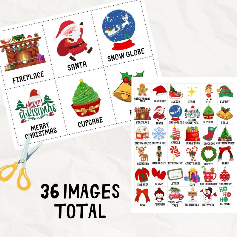 Christmas Bingo, 50 Christmas Bingo Cards, Christmas Activity, Kids ...