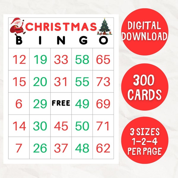 Christmas Bingo - Etsy