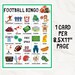 Football Bingo, 50 Football Bingo Cards, Football Activity, Kid's ...