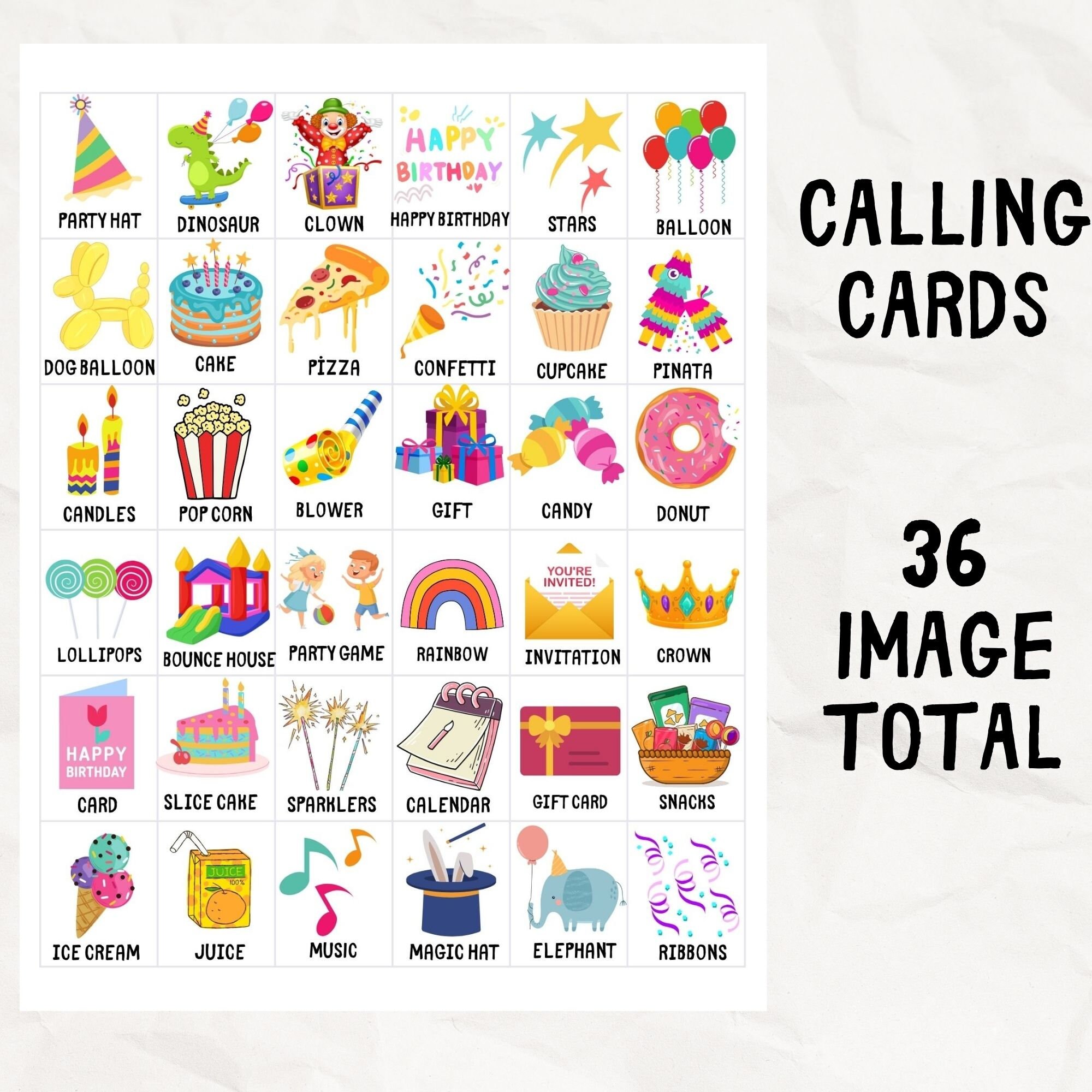 Birthday Bingo, 30 Birthday Bingo Game, Kids Birthday Game, Happy ...