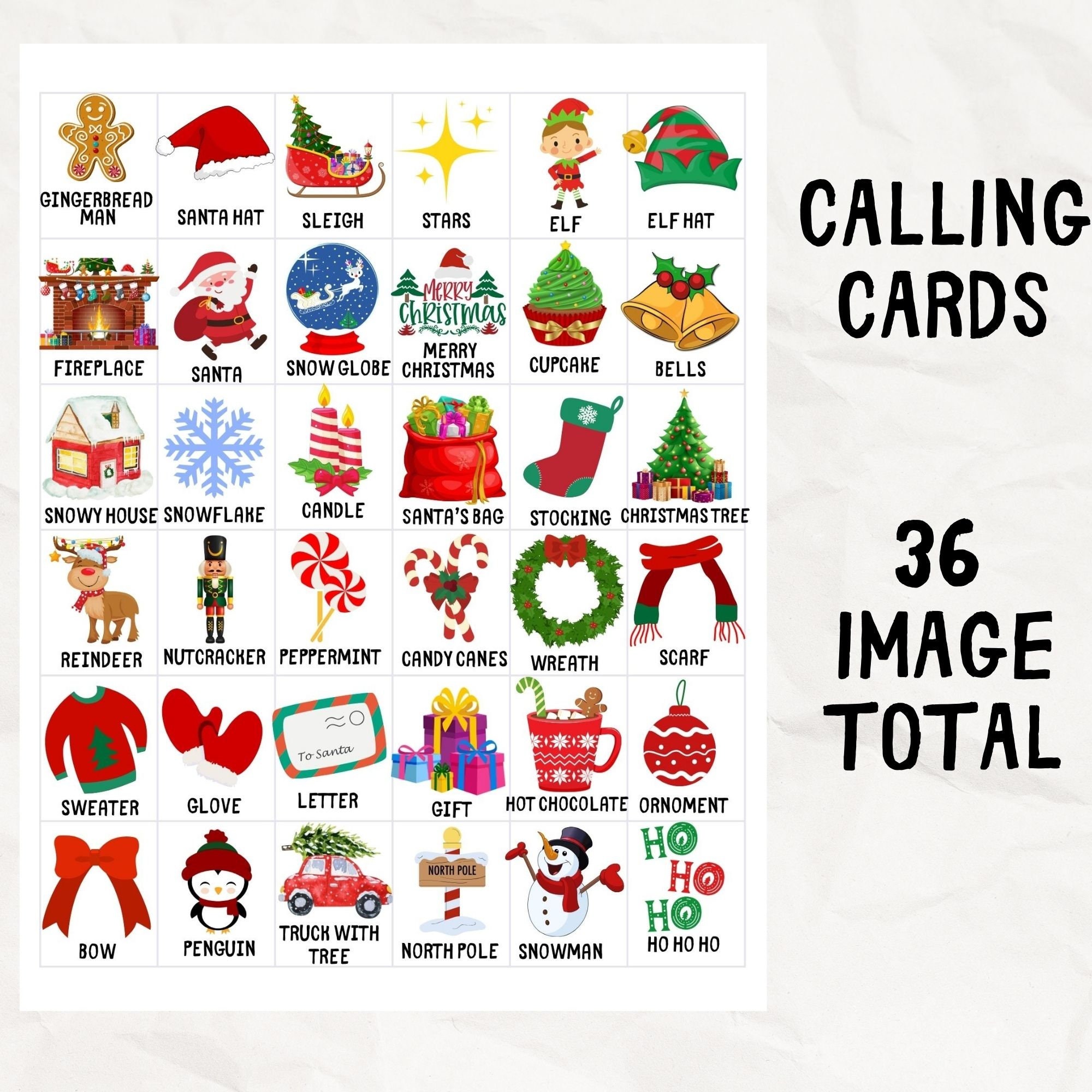 Christmas Bingo, 30 Printable Christmas Bingo Cards, Christmas Activity ...
