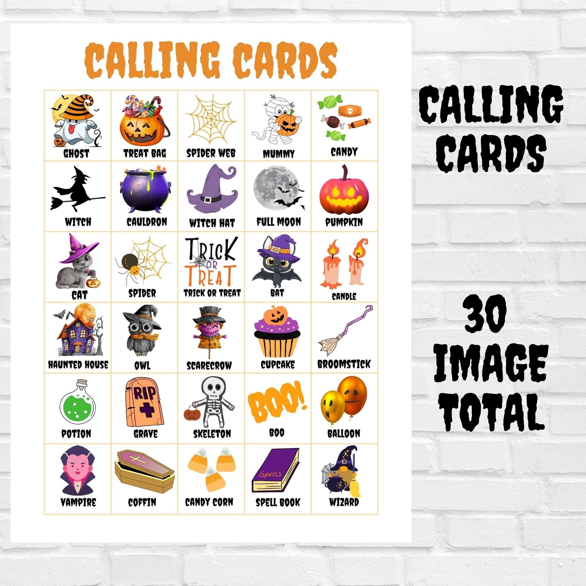 Halloween Bingo, Halloween Bingo Game, Halloween Activity for Kids ...