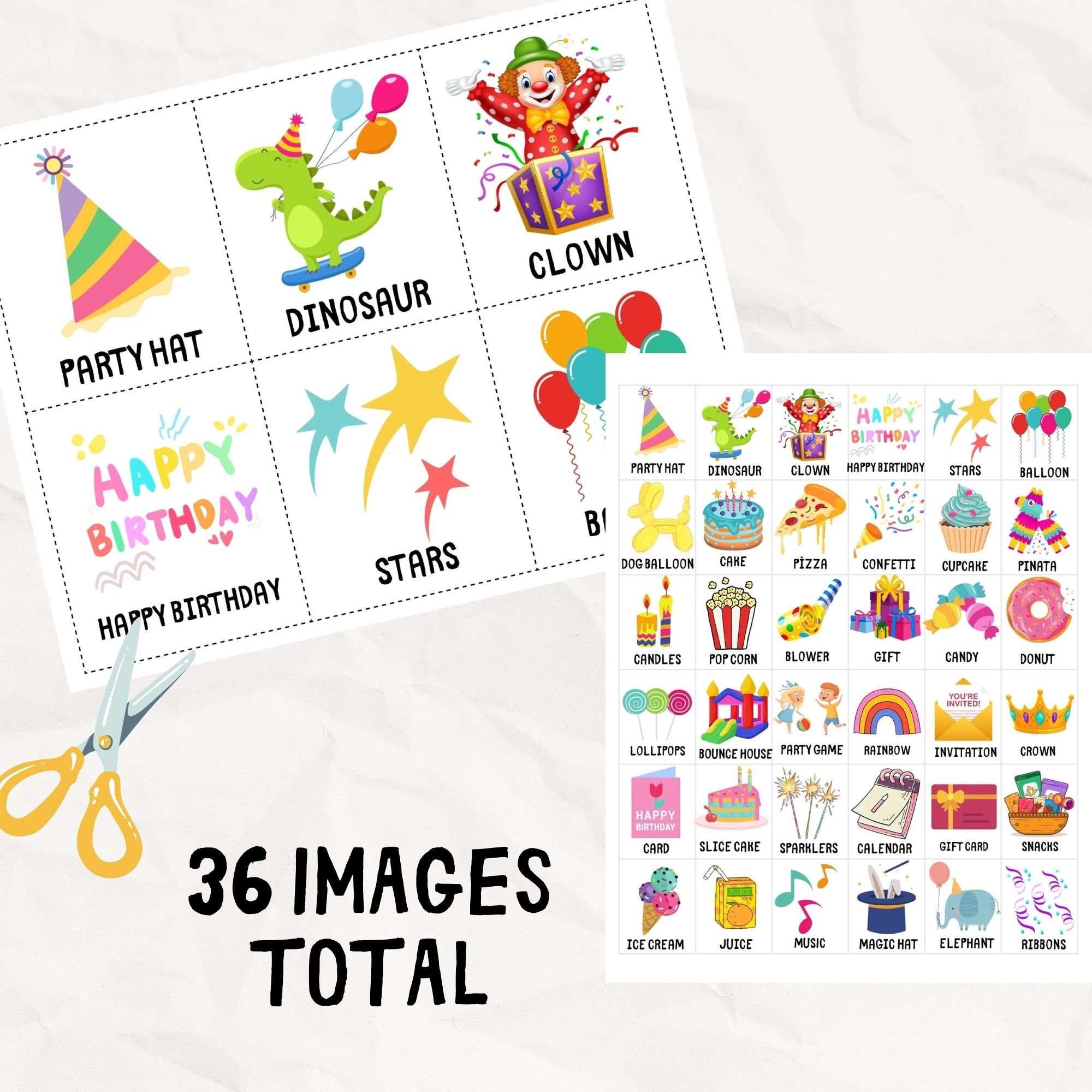 Birthday Bingo, 50 Birthday Bingo Game, Kids Birthday Game, Happy ...