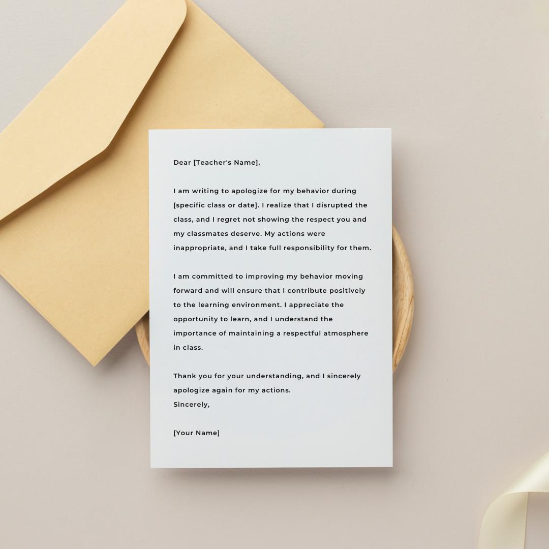 28 Apology Letters for Students. Student Apology Letters. Editable ...