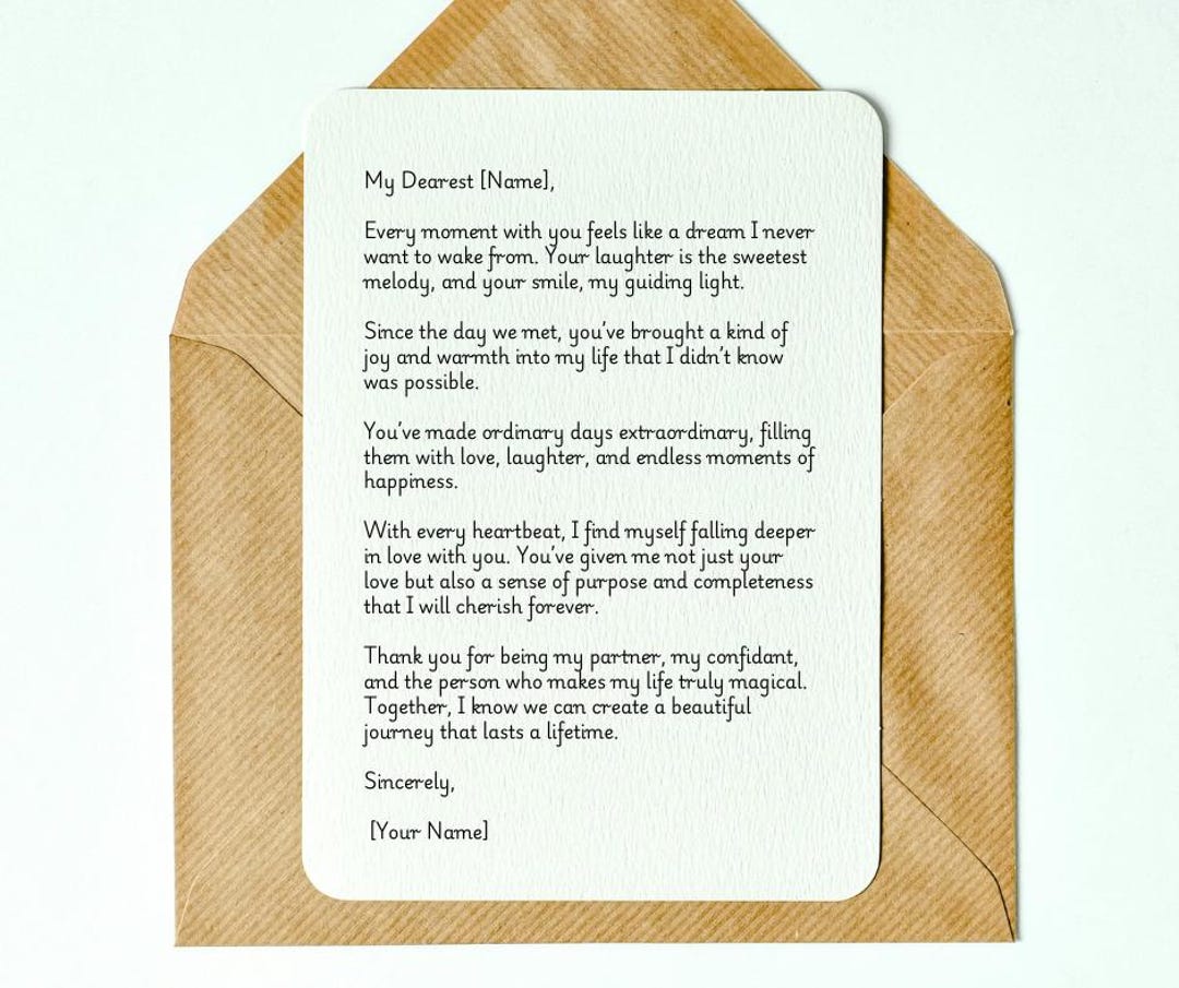 10 Love Letters Template. Perfect for Anniversaries & Special Occasions ...