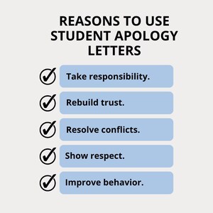 28 Apology Letters for Students. Student Apology Letters. Editable ...