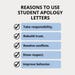 28 Apology Letters for Students. Student Apology Letters. Editable ...