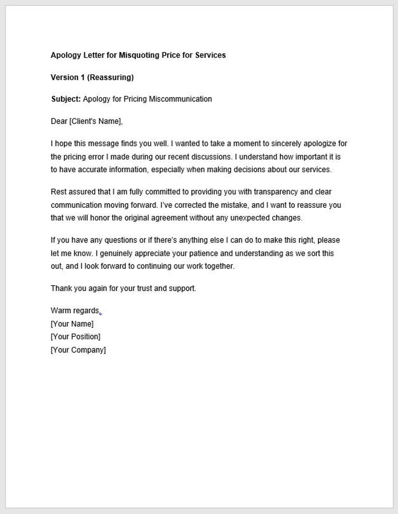 20 Client Apology Letter Templates. Apology Notes. Editable Apologies ...