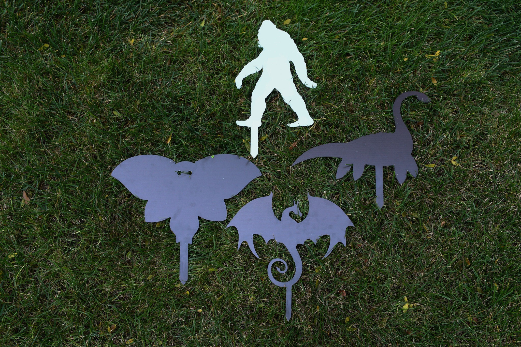 Cryptid Garden Standee - Bigfoot/mothman/nessie/dragon Cutout - Etsy