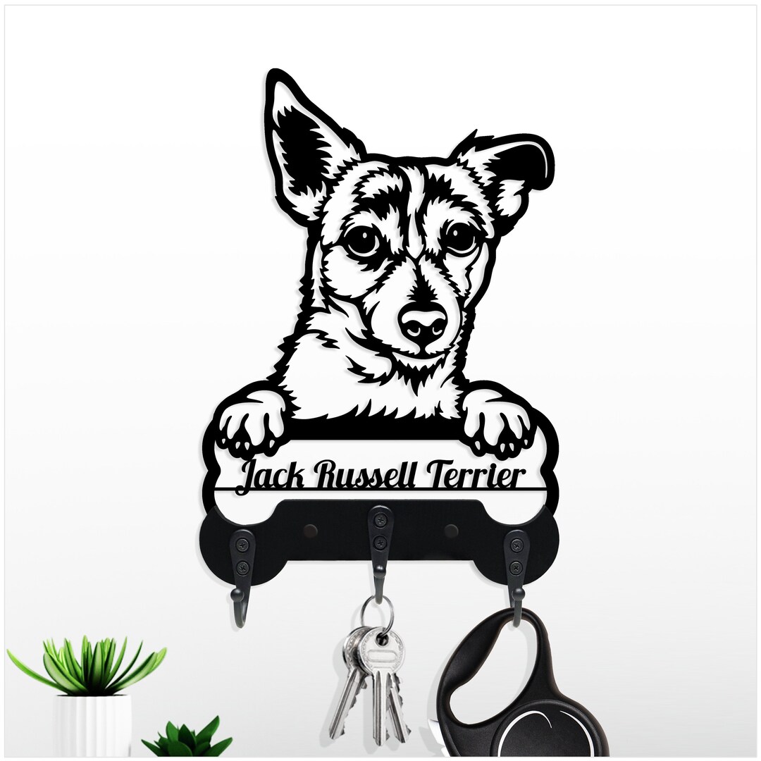 Key Rack Jack Russell Terrier V2 Design Dog Gift Personalizable With 3 ...