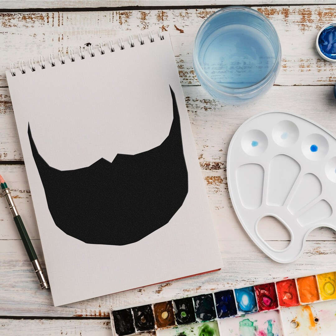 Stencil Beard Hair Body V12 Design Stencil DIY Airbrush Pattern Wall ...