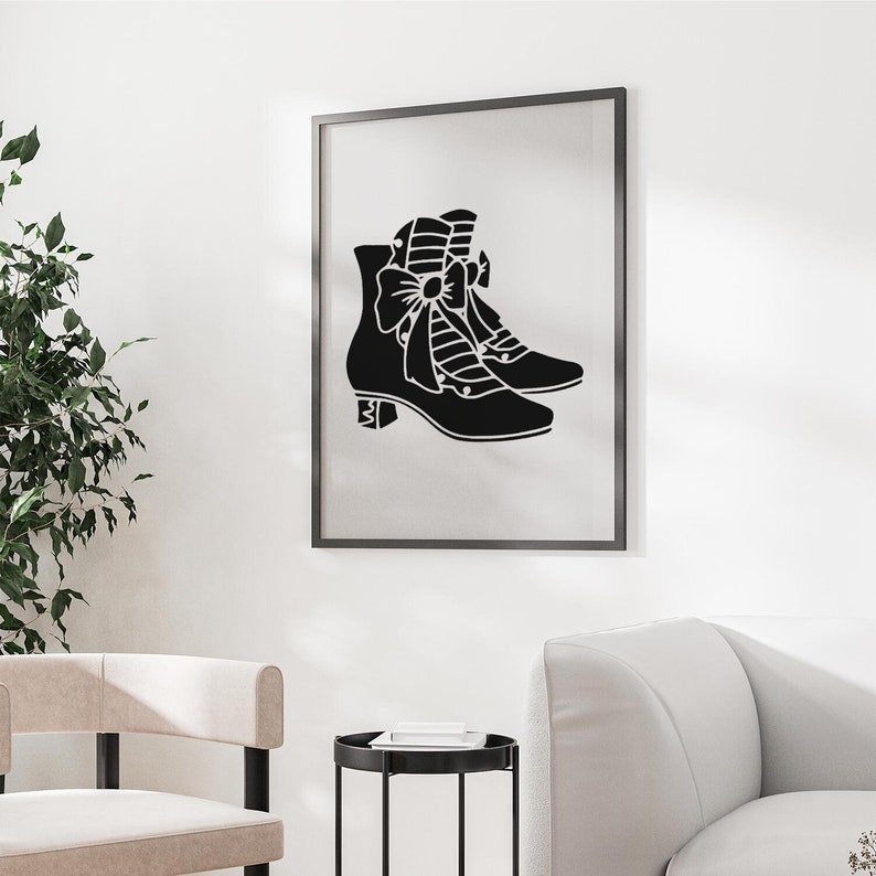 Stencil Ankle Boots Shoes V1 Design Stencil DIY Airbrush Pattern Wall ...
