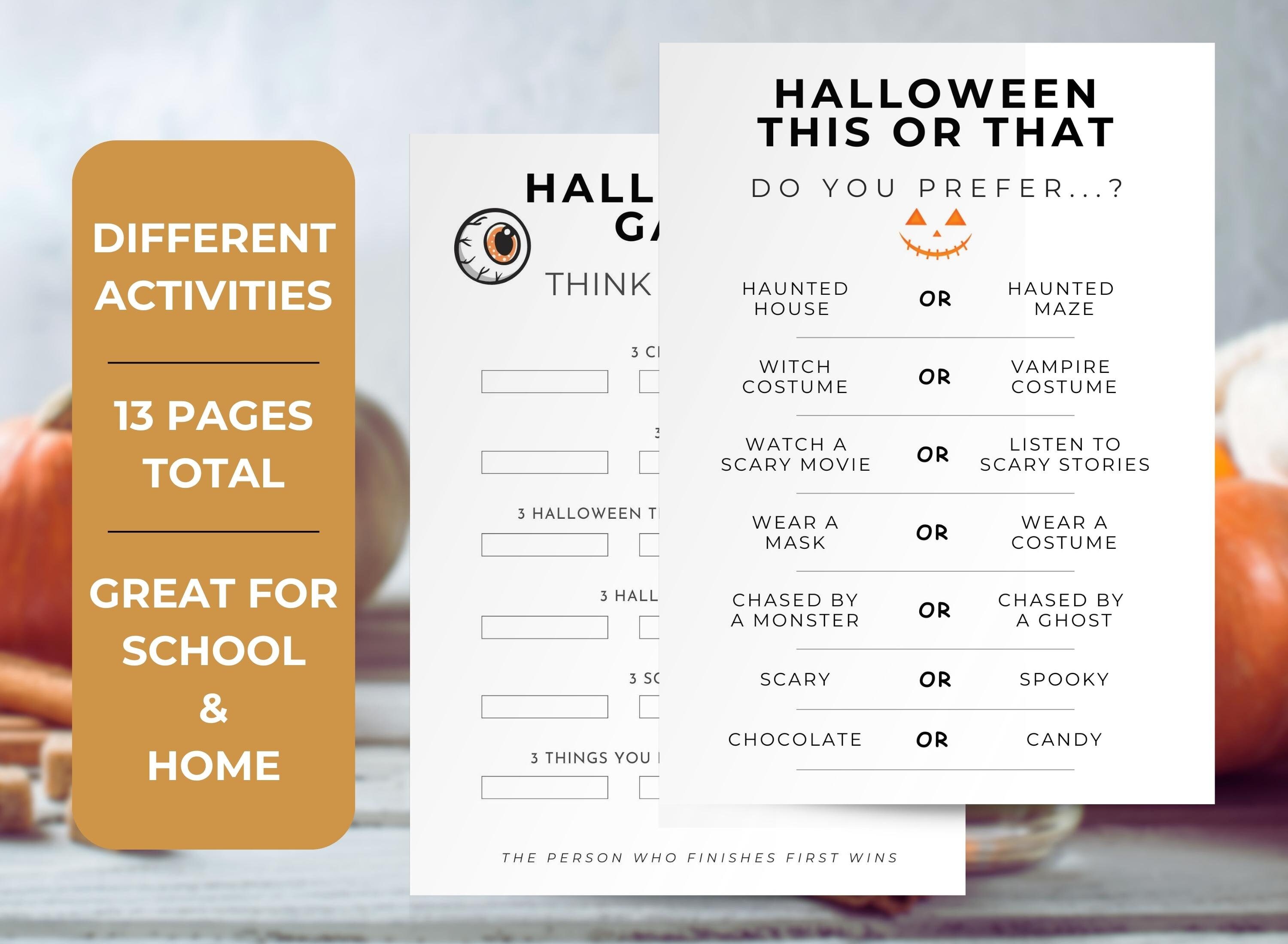 Halloween Word Search - Printable Kids Activity Book for Halloween ...