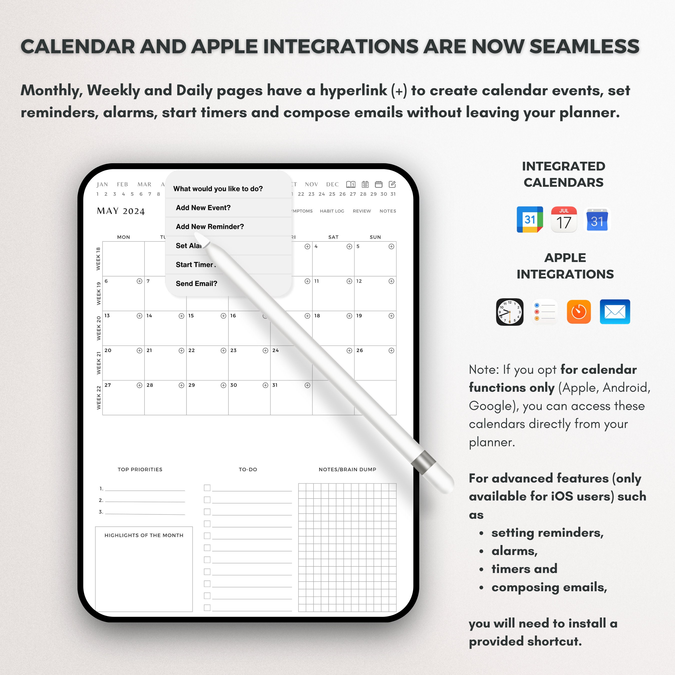 IPad Goodnotes Planner 2024 Adhd Digital Planner iPad ADHD Digital ...