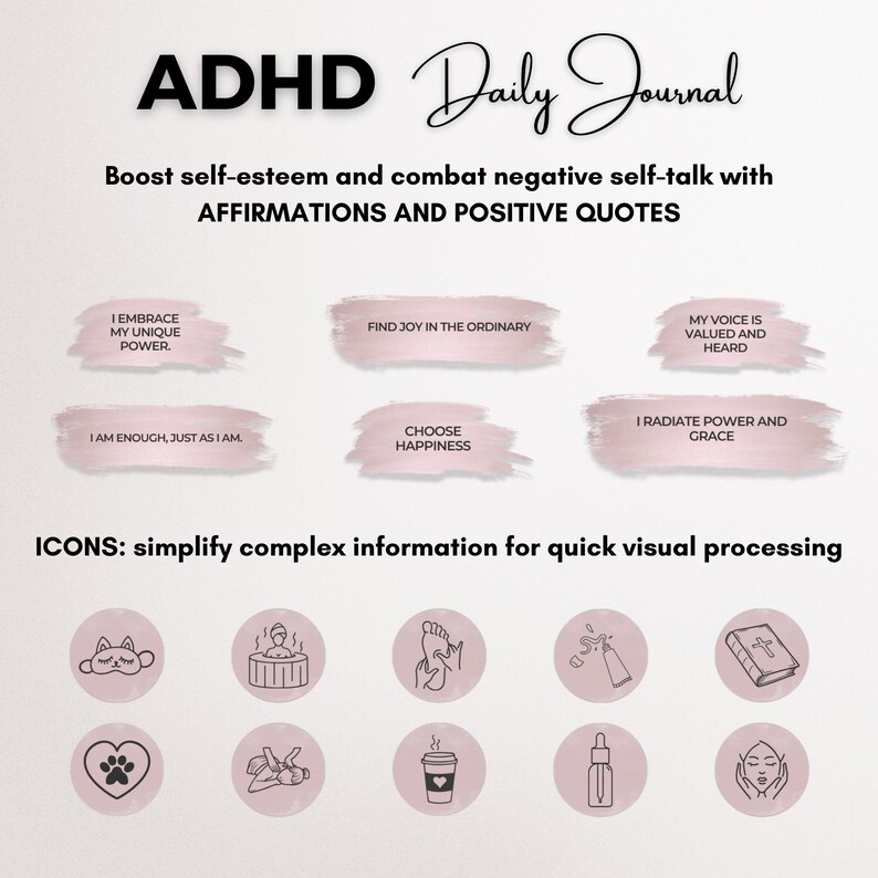 Goodnotes Daily Journal ADHD 2024 Adult Digital Planner Organizer iPad ...