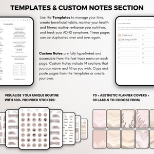 ADHD Digital Planner Goodnotes iPad Journal Notability Adult Month ...