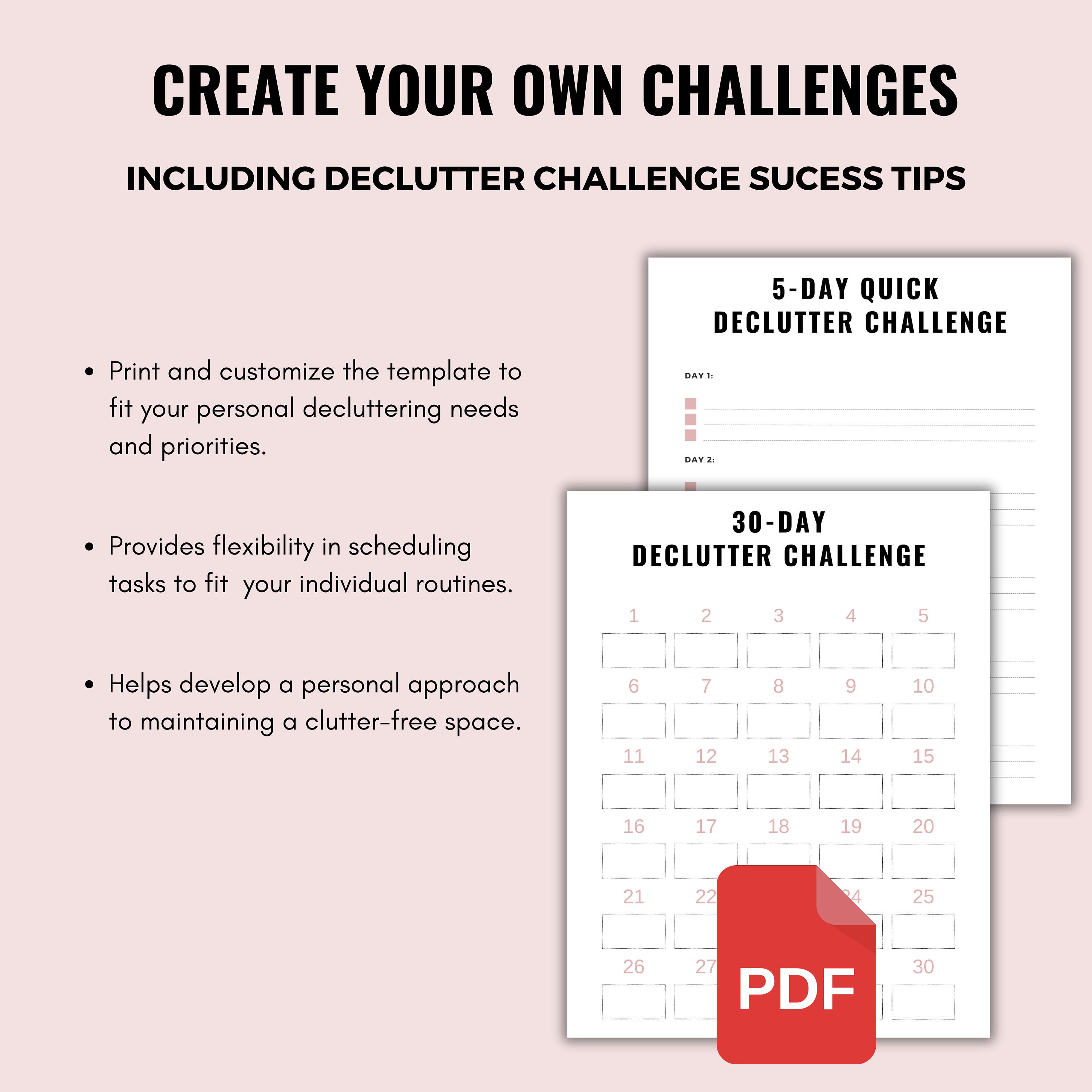 ADHD Cleaning Planner Bundle, Printable Cleaning Planner Declutter Home ...
