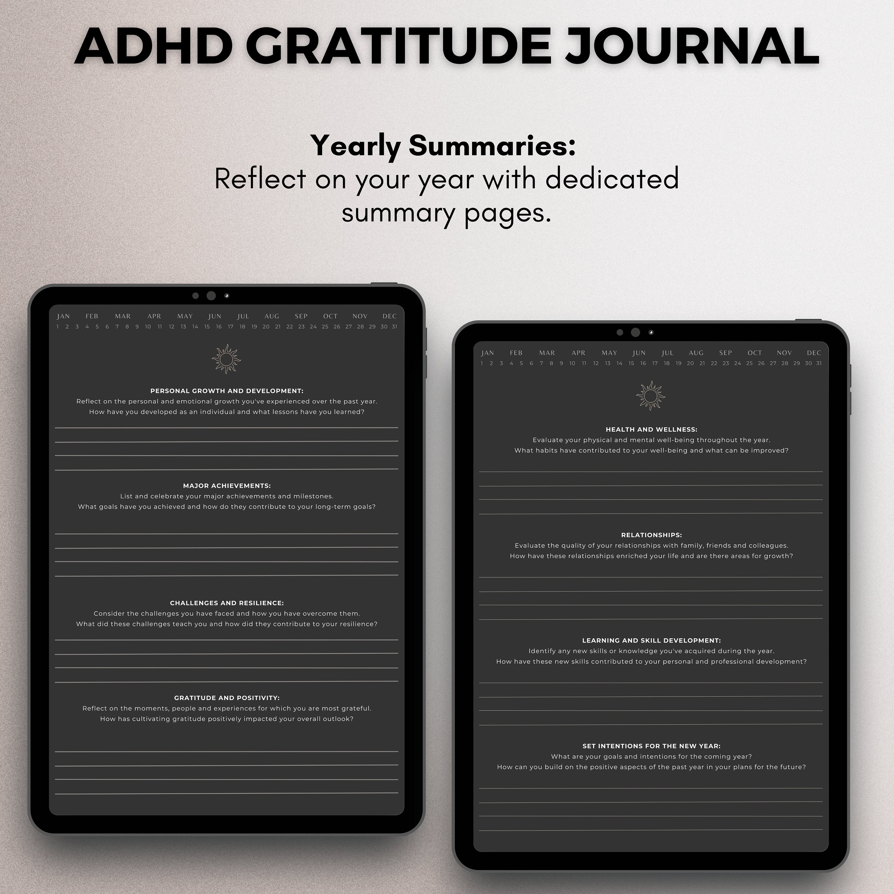 ADHD Journal Gratitude Goodnotes Adult iPad Mindfulness Self-care Daily ...