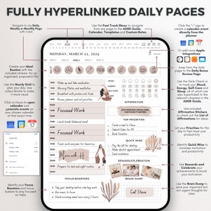 ADHD Digital Planner Goodnotes iPad Journal Notability Adult Month ...